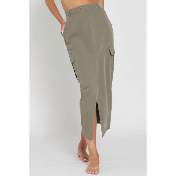 Aakaa | Skirts | New Aakaa Hooked On You Skirt In Olive | Poshmark